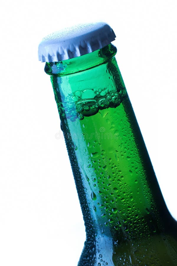 Beer bottle drops detail stock image. Image of cold, liquid - 32030455