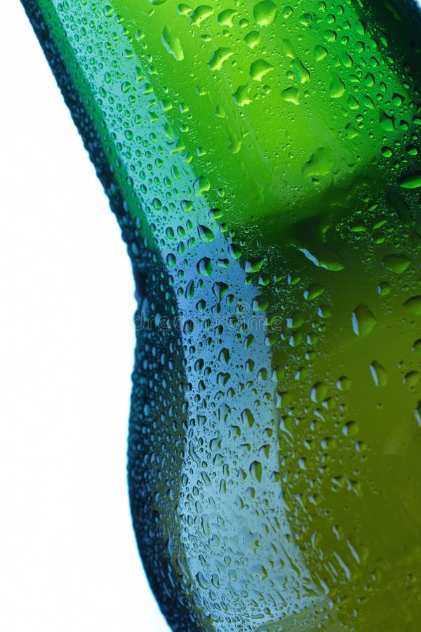 Beer bottle drops detail stock image. Image of macro - 32030471