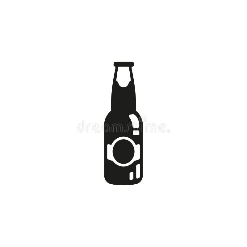 Beer Bottle Icon stock vector. Illustration of bottled - 380247558