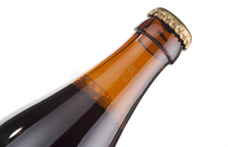 Beer Bottle Neck, Isolated Close-up Stock Photo - Image of standing ...
