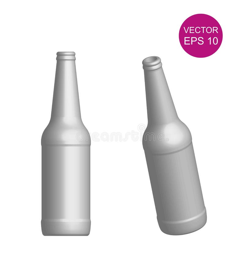 Beer Bottle Template. 3D. Vector Illustration Stock Vector ...
