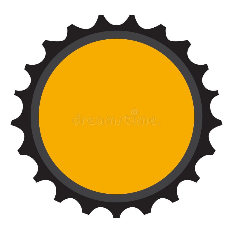 Beer bottle top stock vector. Illustration of shining - 12872352
