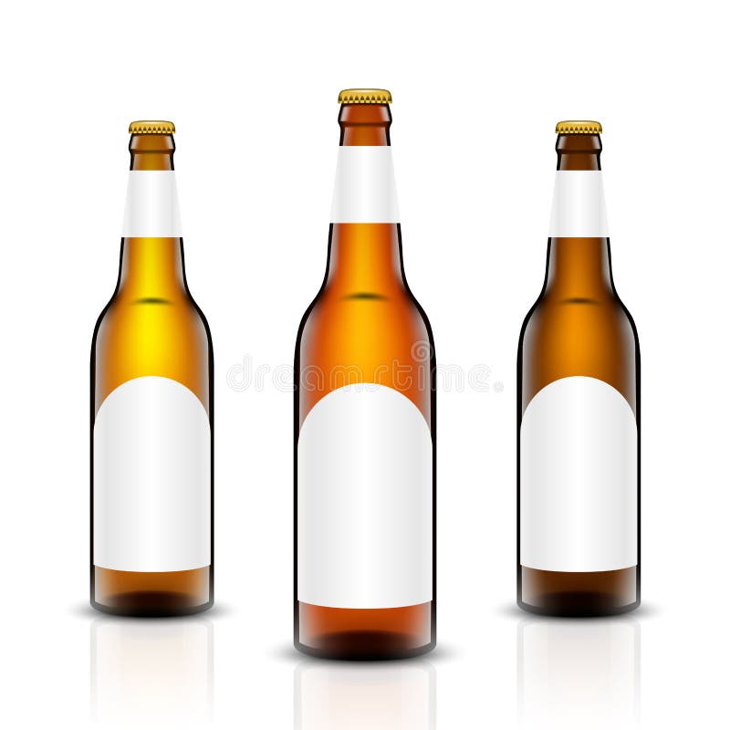 Beer bottle vector set. stock vector. Illustration of brewery - 109811458