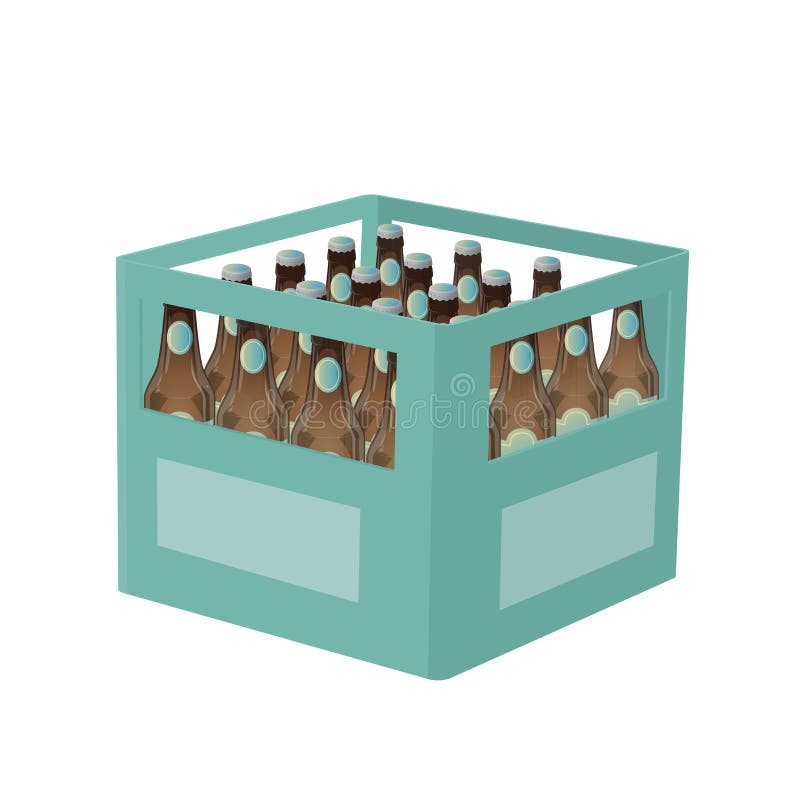 Beer Box Vector Clipart Illustration Stock Vector - Illustration of ...