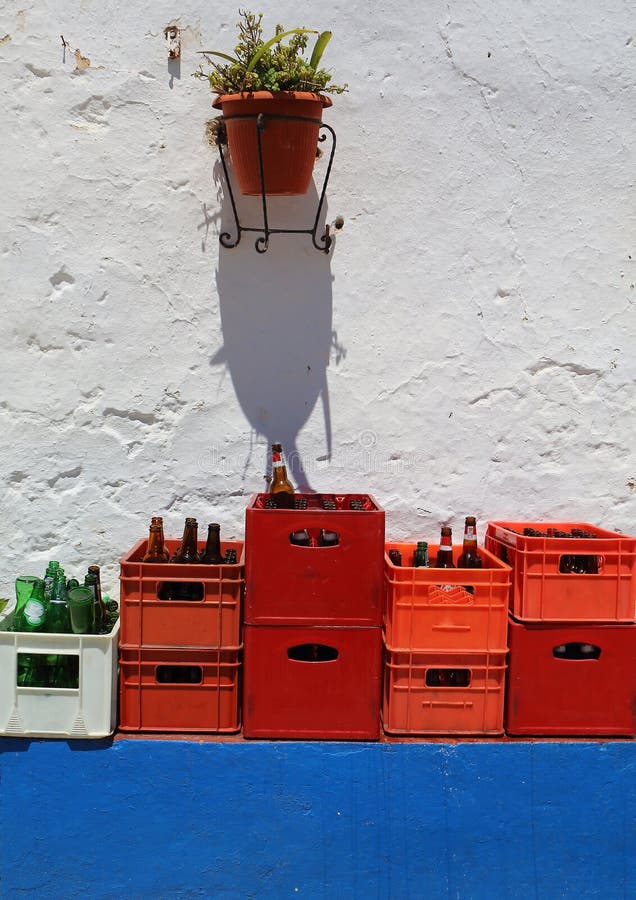 Beer boxes stock image. Image of wall, crates, traditional - 79263123