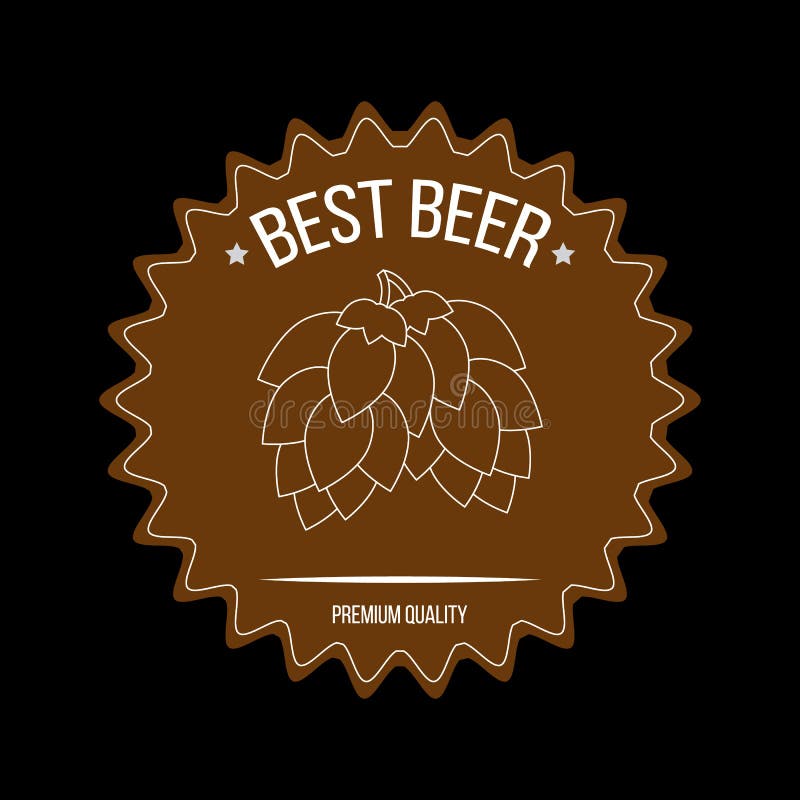 Beer and brewery emblem stock vector. Illustration of logo - 140858929