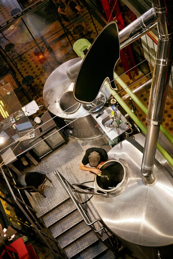 Beer Brewery with Modern Equipment Stock Image - Image of ...