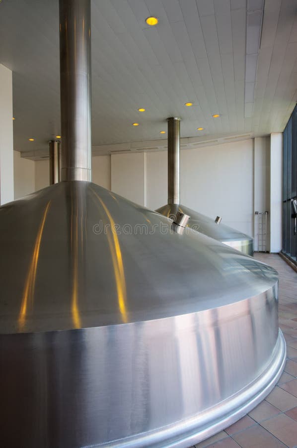 Brewing Tanks at a Craft Brewery Stock Image - Image of microbrewery ...