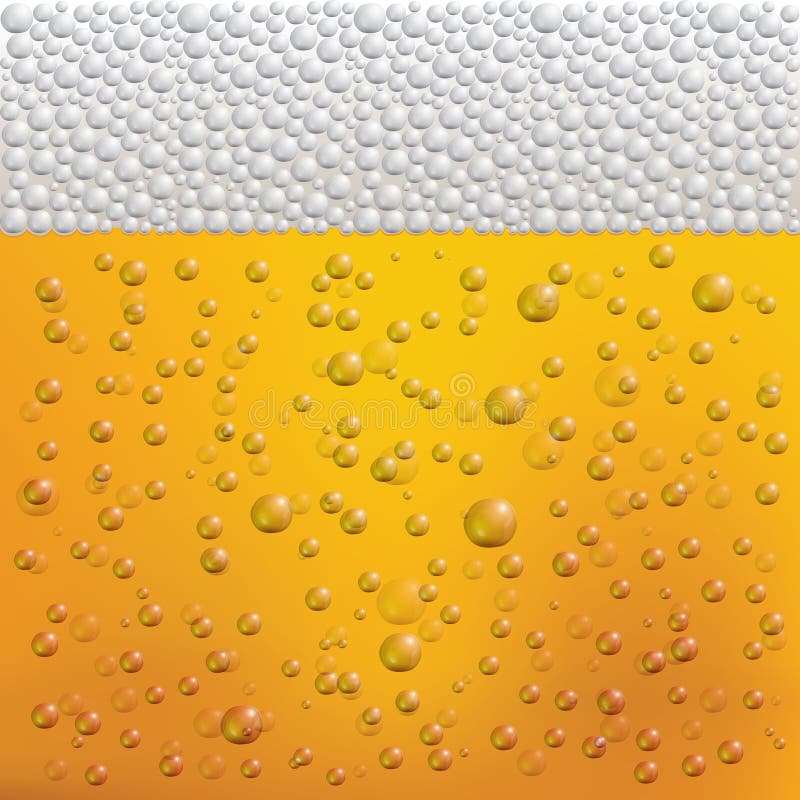 Beer Bubbles and Foam. Vector Illustration Stock Vector - Illustration ...