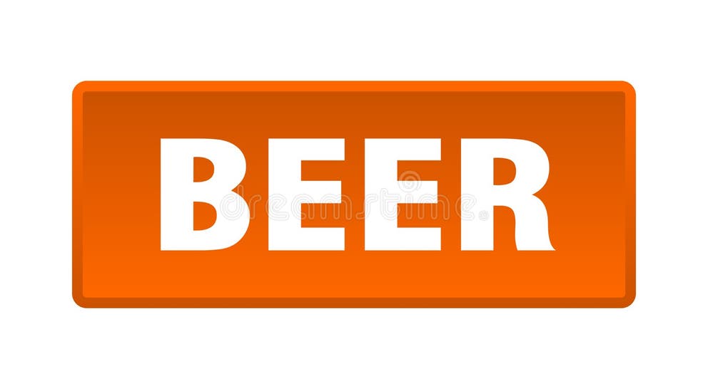 Beer Button. Beer Square Isolated Push Button Stock Vector ...