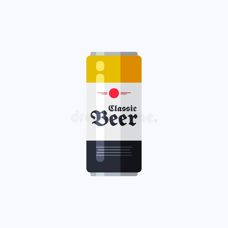 Beer Can Vector Icon stock vector. Illustration of metal - 240424975