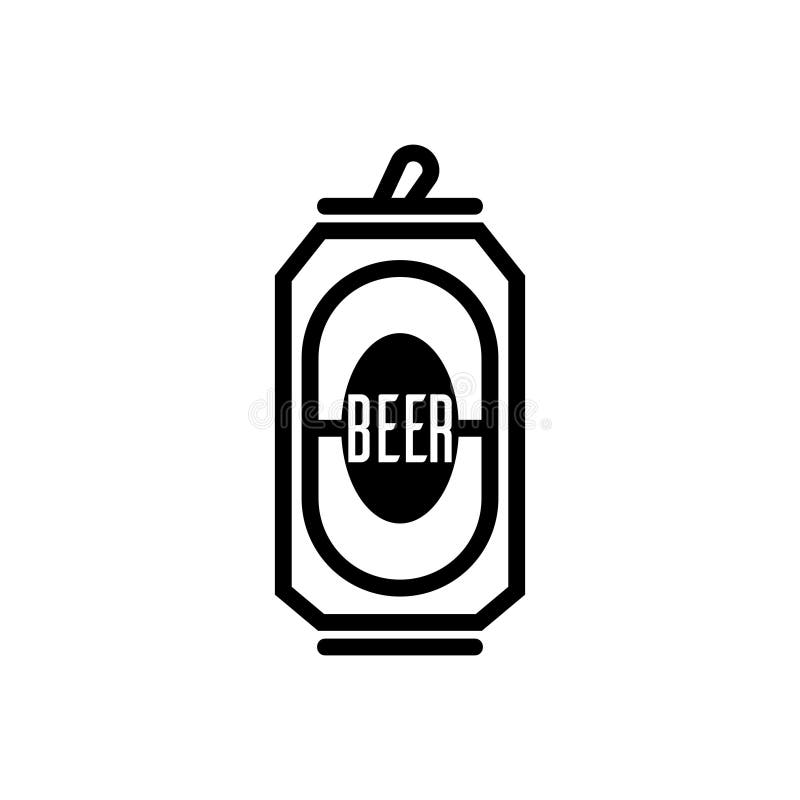 Beer Can Icon Isolated on White Background Stock Vector - Illustration ...