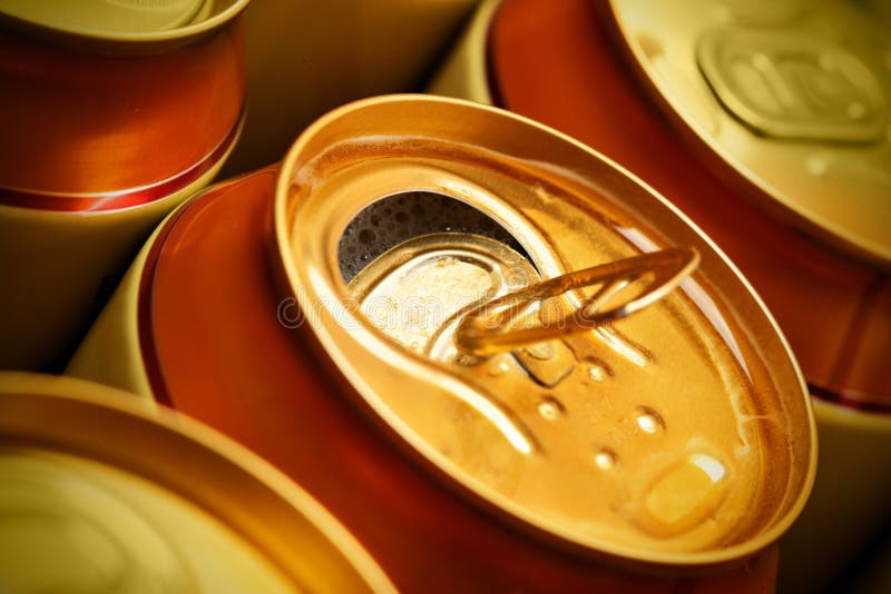 Beer cans stock image. Image of lager, closeup, restaurant - 13288877