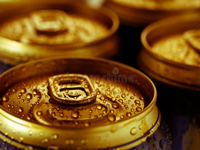 Beer cans stock image. Image of reflection, macro, surface - 24109893