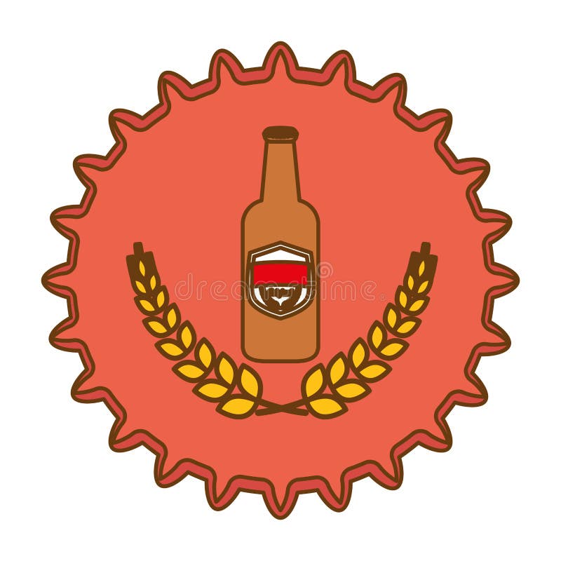 Beer cap emblem icon image stock illustration. Illustration of alcohol ...