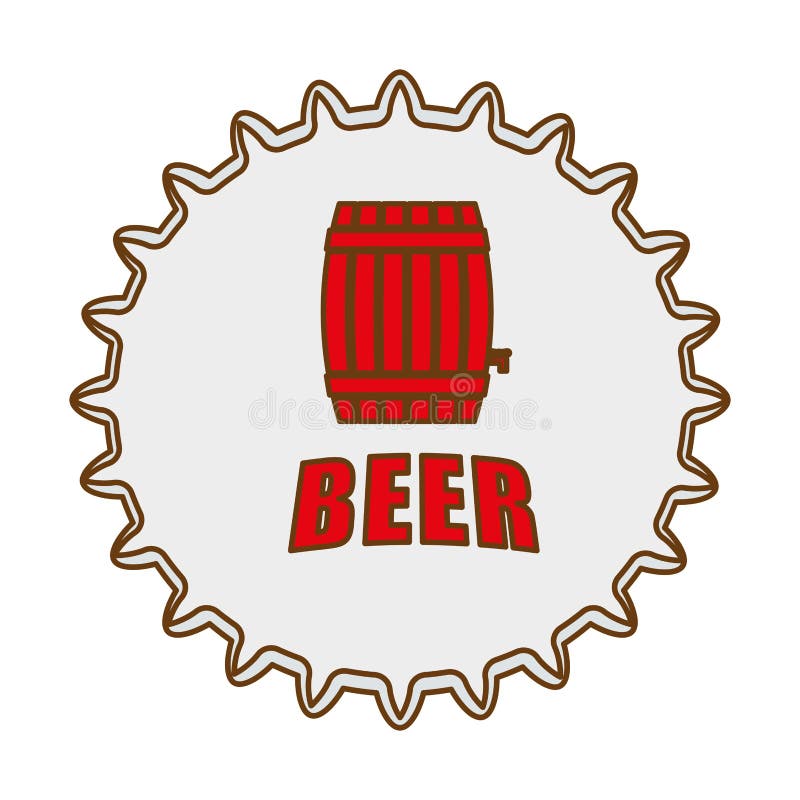 Beer cap emblem icon image stock illustration. Illustration of banner ...