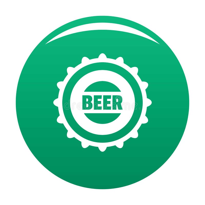 Beer cap icon vector green stock vector. Illustration of clover - 136931276