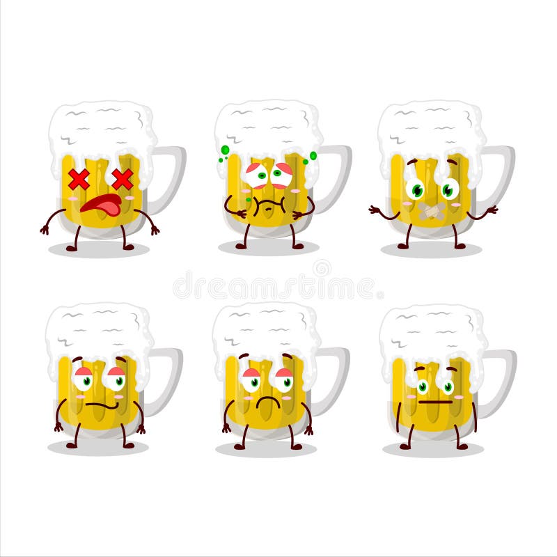 Scared beer cartoon stock illustration. Illustration of fobia - 44059253