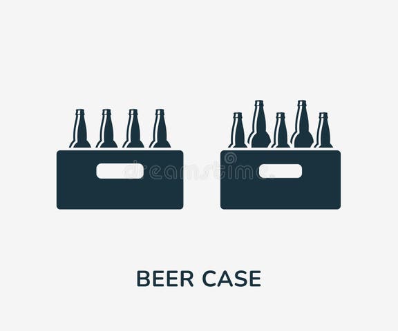 Beer Case Vector Icon Symbol. Beer Crates Vector Icon Stock Vector ...
