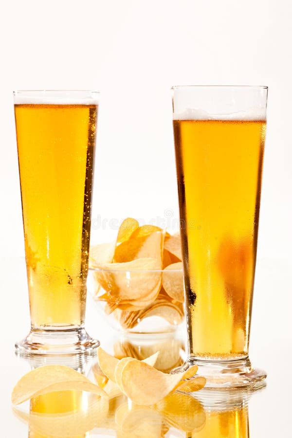 Beer and chip stock photo. Image of beverage, food, drink - 9858830