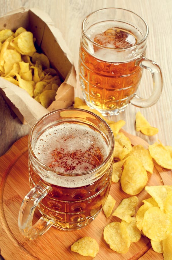 Beer and chips stock photo. Image of friday, golden, food - 54060246