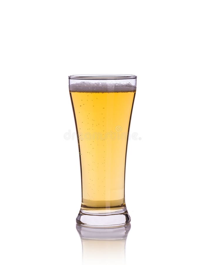Beer in Clear Grass. Studio Shot Isolated on White Stock Image - Image ...