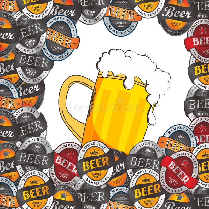 Beer theme stock vector. Illustration of shape, design - 33535979