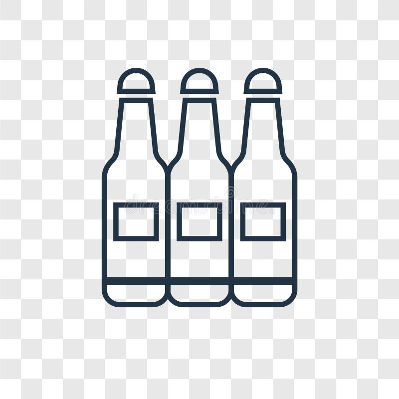 Beer Concept Vector Linear Icon Isolated on Transparent Background ...