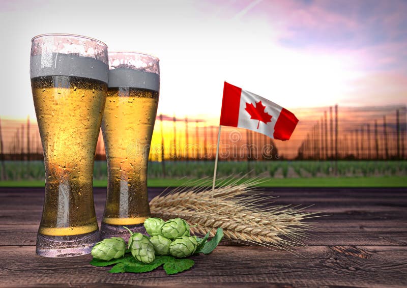 Beer Consumption in Canada. 3D Render Stock Image - Image of desk ...