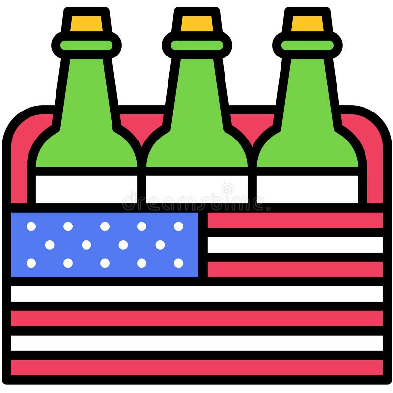 Beer Crate Icon, Fourth of July Related Vector Stock Vector ...