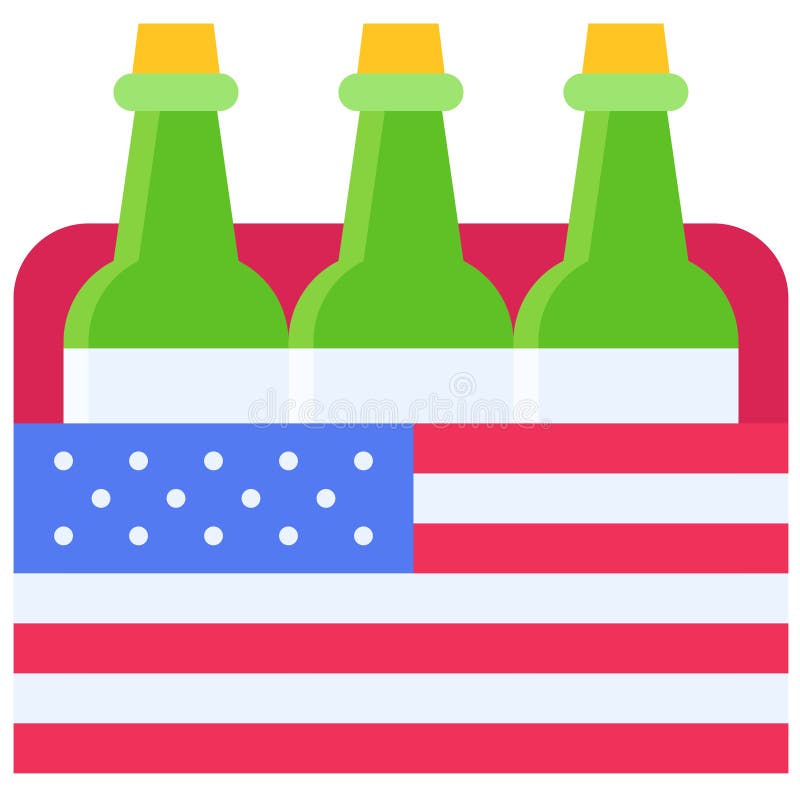 Beer Crate Icon, Fourth of July Related Vector Stock Vector ...