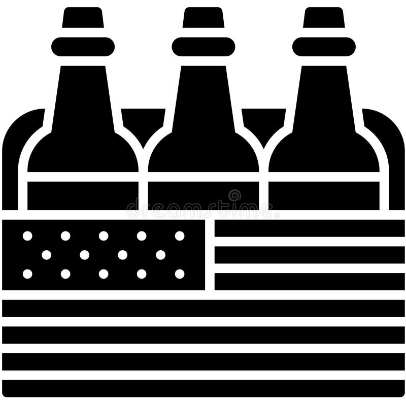 Beer Crate Icon, Fourth of July Related Vector Stock Vector ...