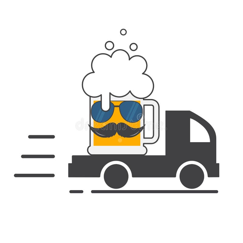Beer Delivery. Symbol Template Logo. Stock Vector - Illustration of ...