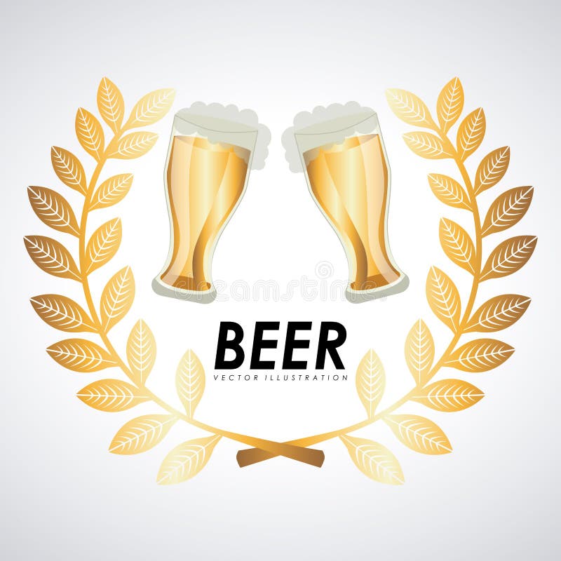 Beer design stock vector. Illustration of leafs, beer - 45432234