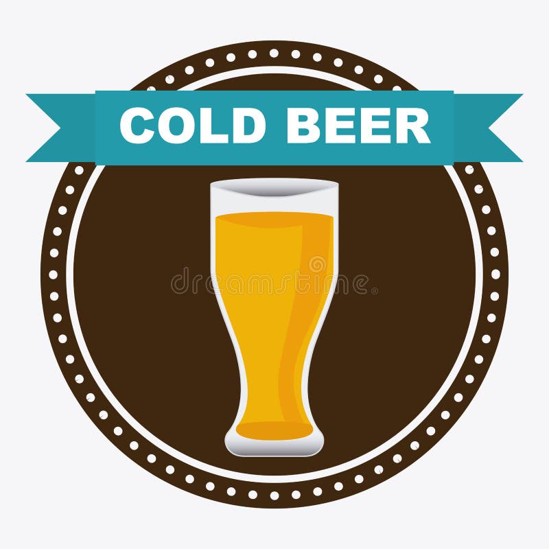 Beer design stock vector. Illustration of sticker, glass - 45432357