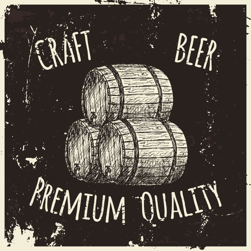 Beer. Drawing by hand. stock vector. Illustration of alcohol - 61720555