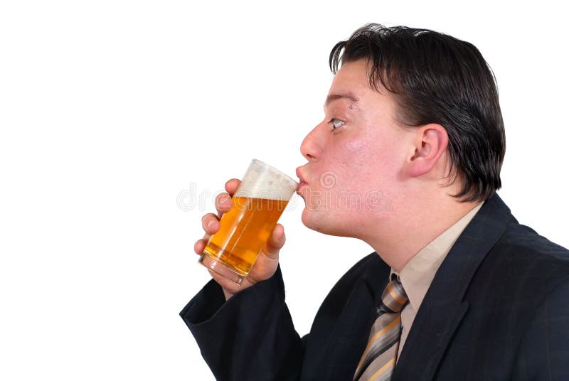 The Beer Drinker stock image. Image of copyspace, beer - 2633561