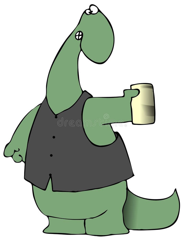 Drinking Dinosaur Stock Illustrations – 229 Drinking Dinosaur Stock ...