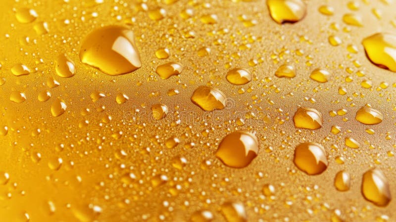 Beer Droplets Creating a Textured Golden Surface Stock Illustration ...