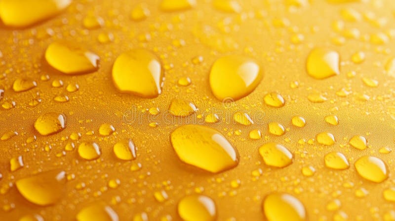 Beer Droplets Golden Surface Background Stock Illustration ...