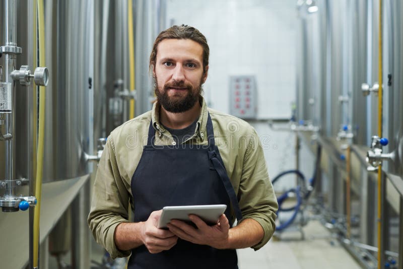 Beer Factory Worker stock photo. Image of caucasian - 264336958