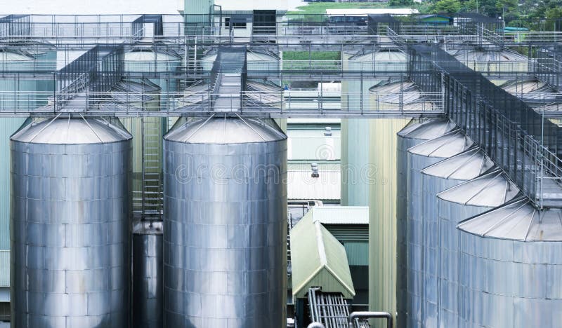 Beer Fermentation Tank or Brewing Plant Stock Image - Image of beer ...