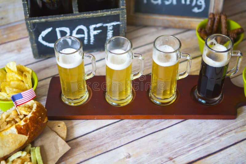 Beer Flight stock photo. Image of cutting, brewery, harvest - 34841360