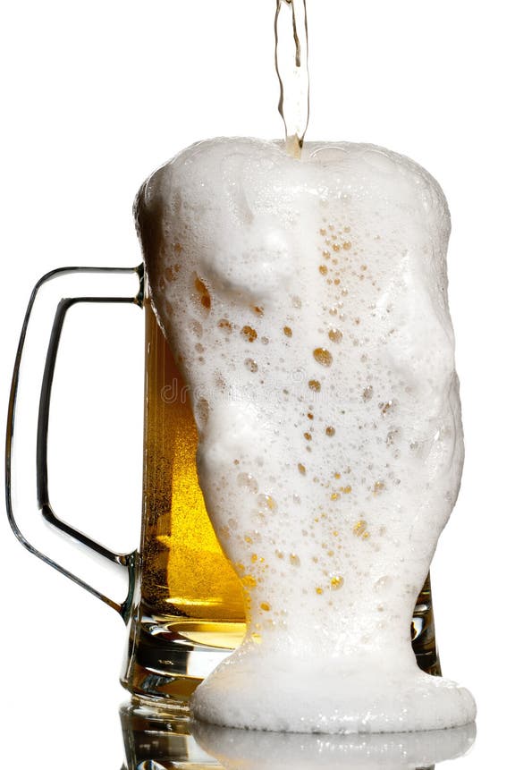 Beer flow stock image. Image of fluid, isolated, golden - 25550623