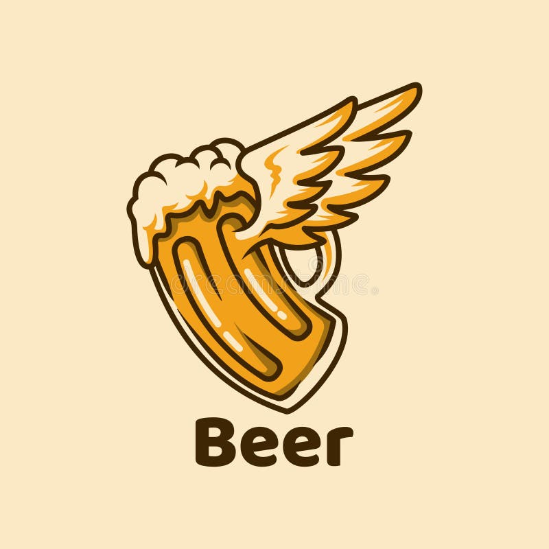 Beer Flying Wings Beverage Drink Stock Vector - Illustration of fairy ...