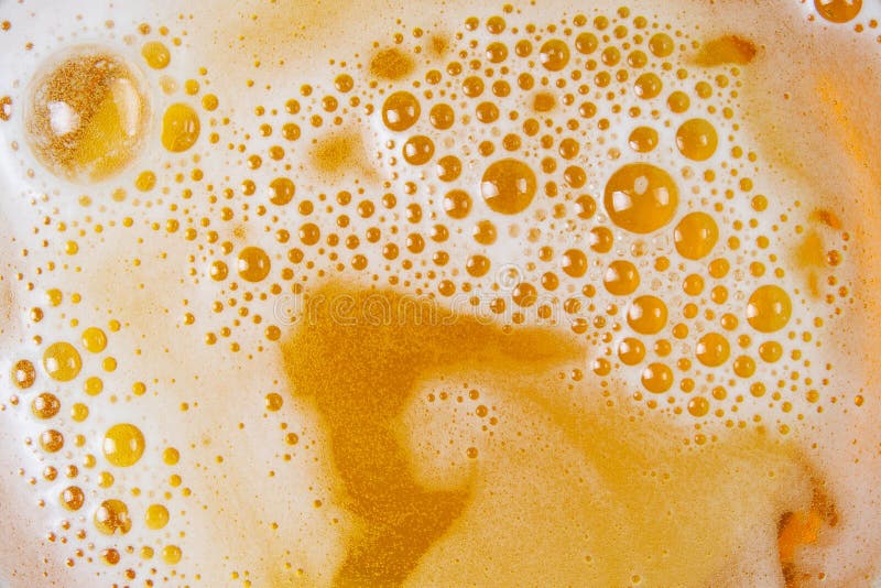 Beer Foam with Bubble. View from Above Stock Photo - Image of cold ...