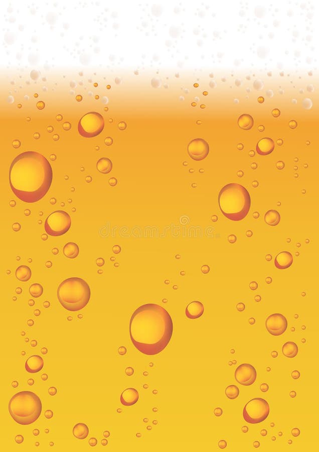 Beer with Foam and Bubbles. Vector Background Stock Vector ...