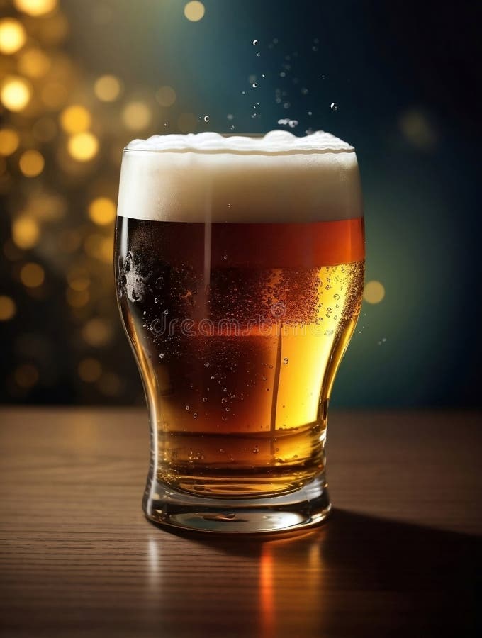 A beer with foam stock illustration. Illustration of foamy - 294332914
