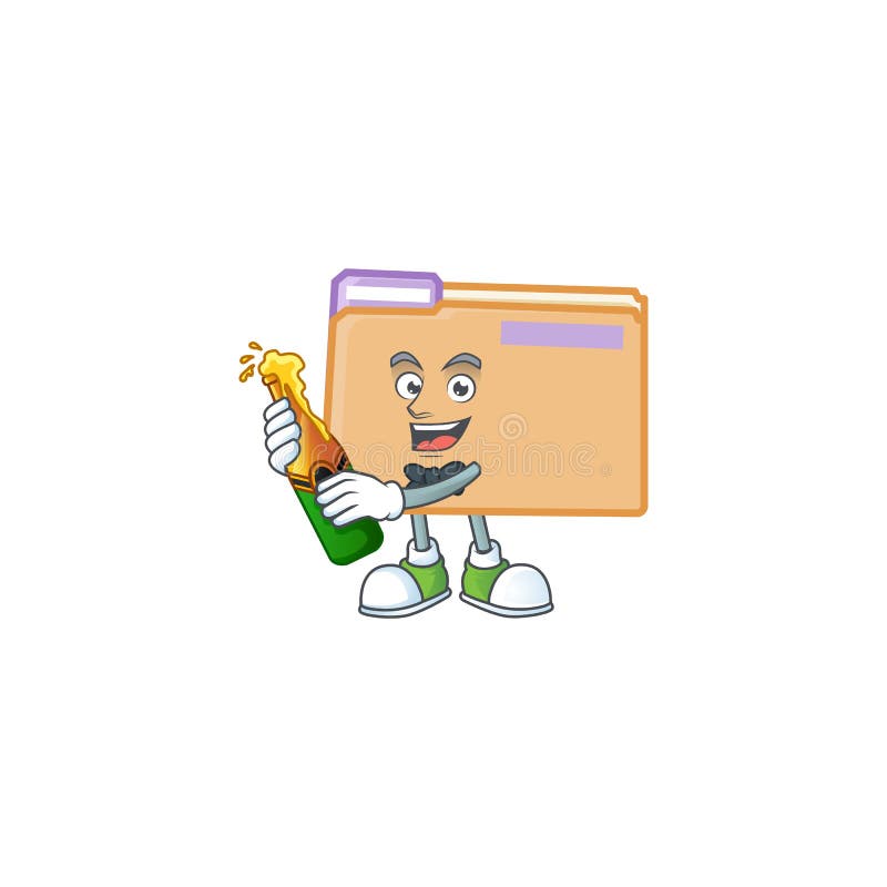 With Beer Binder Clip for Charcter on Documents Stock Vector ...