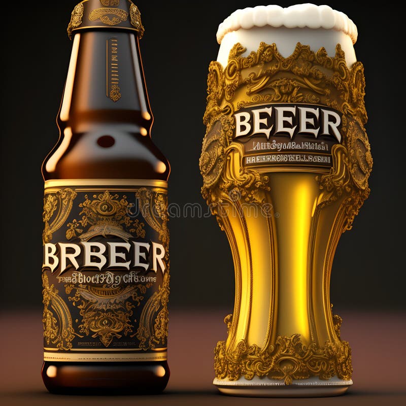 Beer, Generative AI Illustration Stock Illustration - Illustration of ...
